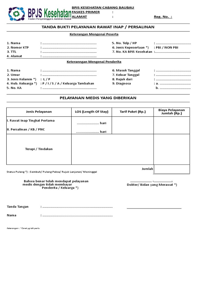 Format Pelayanan BPJS | PDF