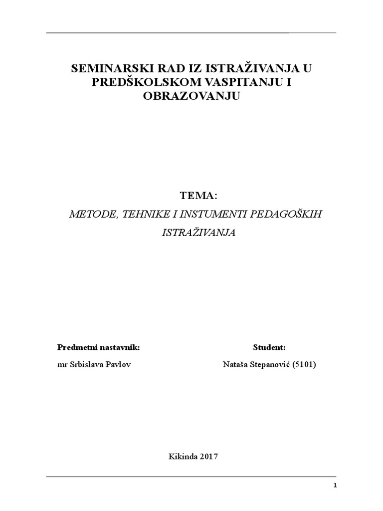 Seminarski Rad | PDF