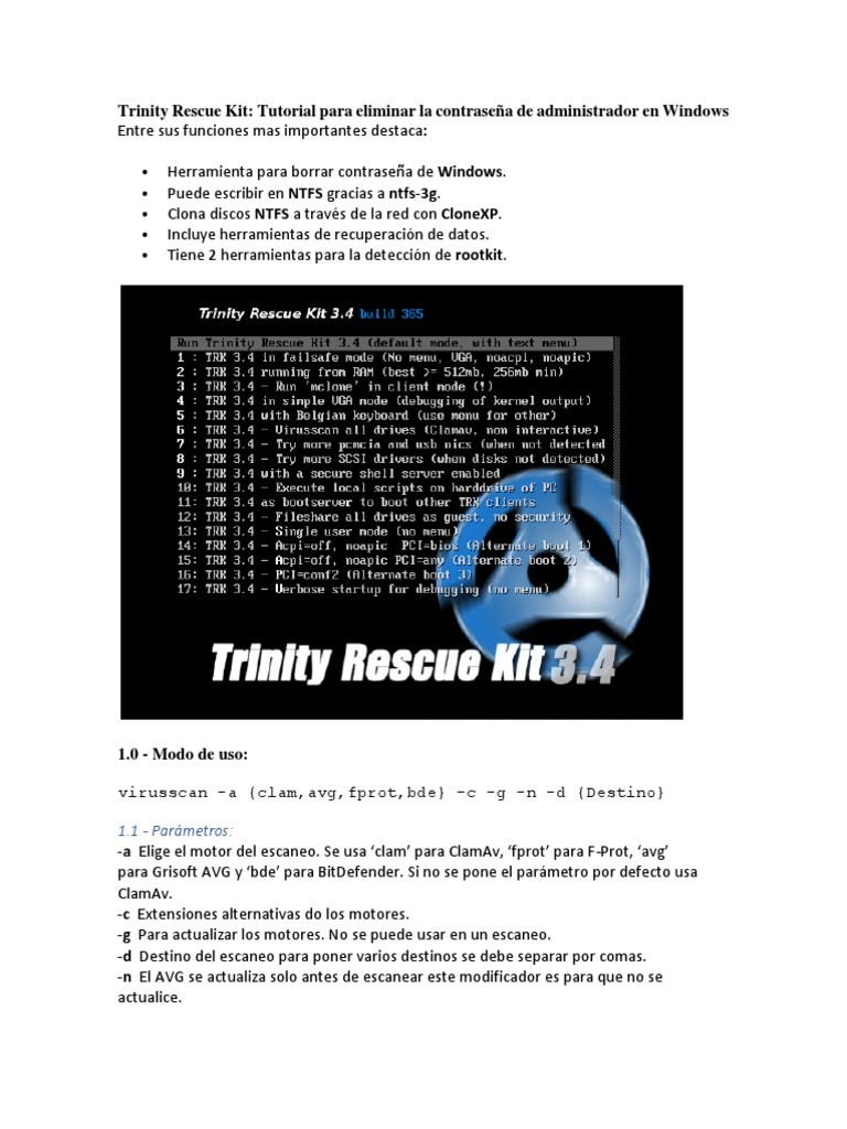 Trinity Rescue Kit Full | PDF | Contraseña | Informática