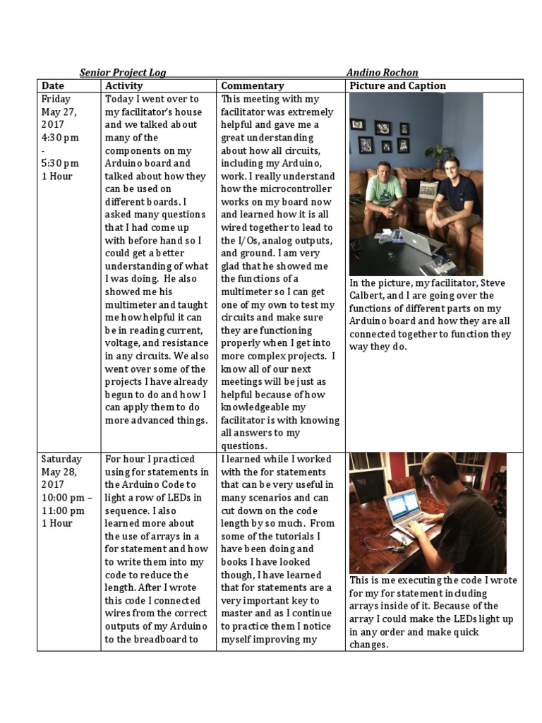 Senior Project Log | PDF | Fingerprint | Arduino