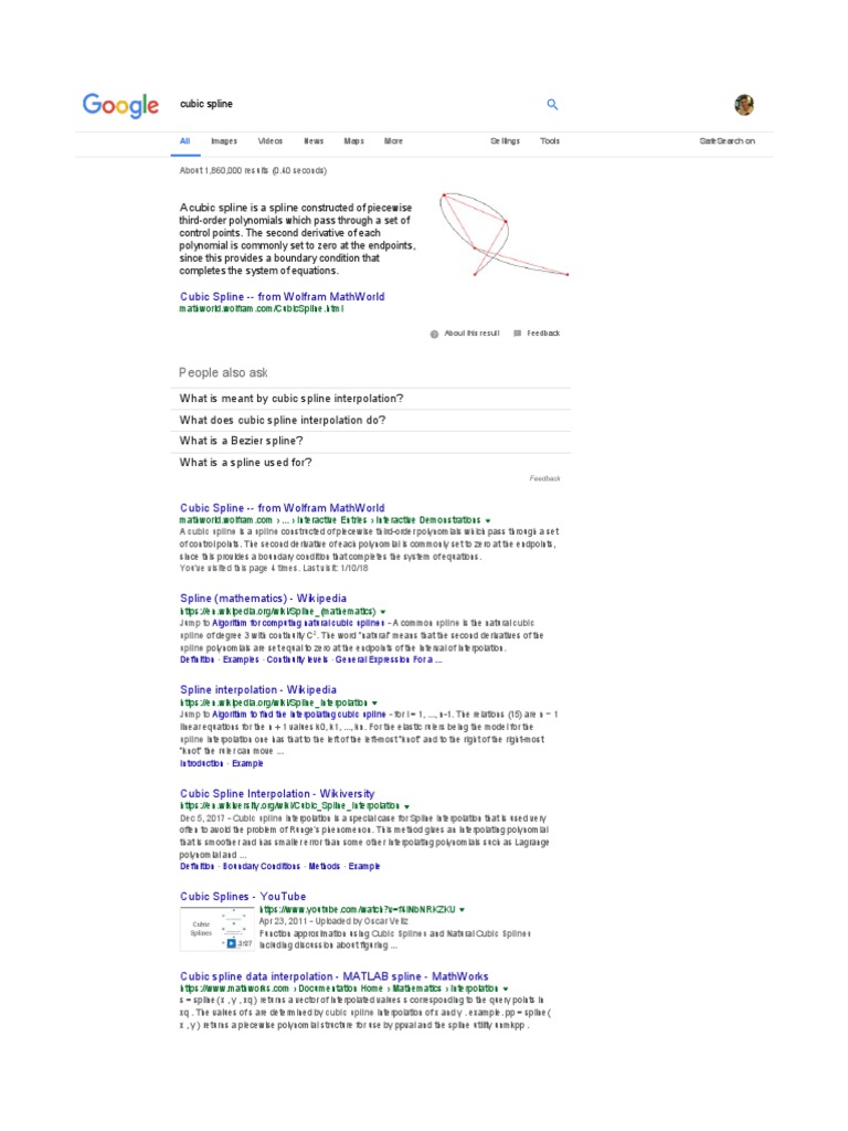 Cubic Spline | PDF | Spline (Mathematics) | Interpolation
