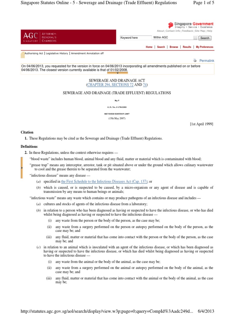 Sewerage & Drainage (Trade Effluent) | PDF | Sanitary Sewer | Sewage ...