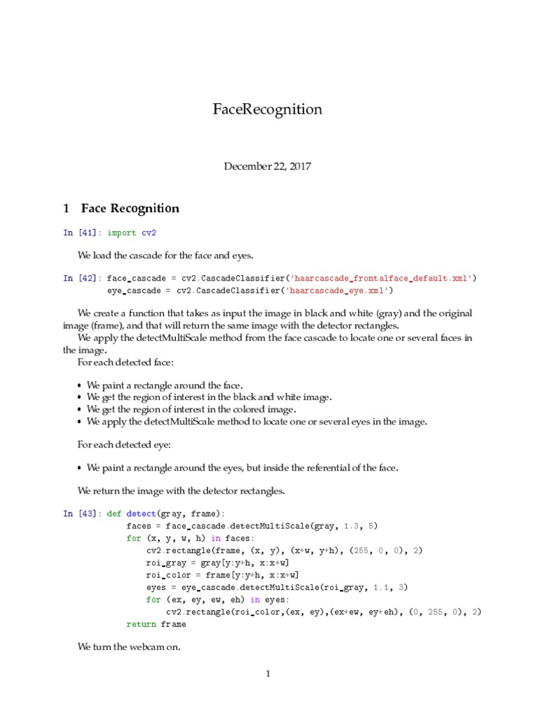 Face Recognition J Up y Ter | PDF | Computing | Imaging