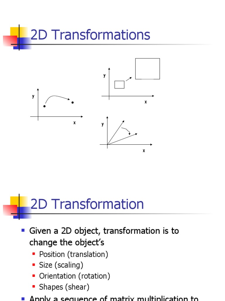 2D Transformations: Matrix Operations | PDF | 2 D Computer Graphics ...