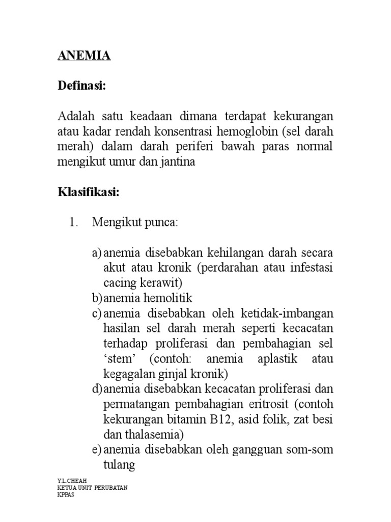 AN OVERVIEW OF ANEMIA | PDF