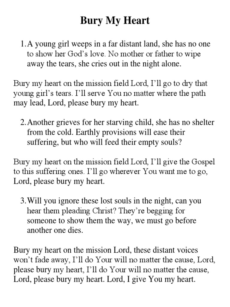 Bury My Heart | PDF