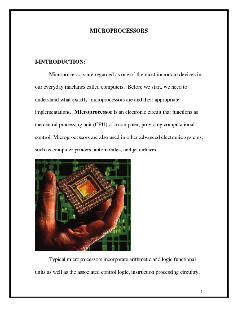 Microprocessors Aldosari Pdf Central Processing Unit Random Access Memory