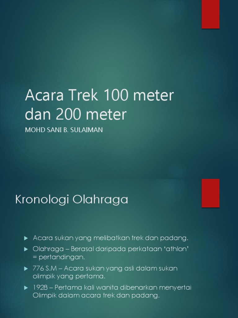 Acara Trek 100 Meter Dan 200 Meter | PDF