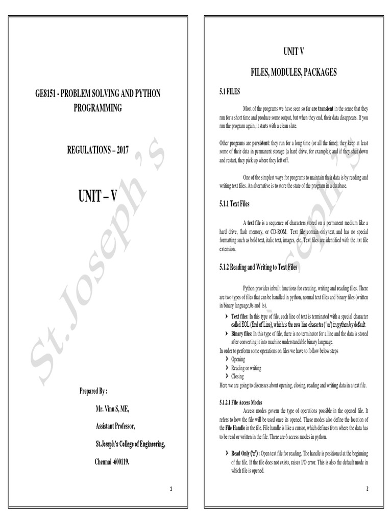 Reading and Writing to Text Files in Python: An Overview | PDF | Parameter (Computer Programming ...