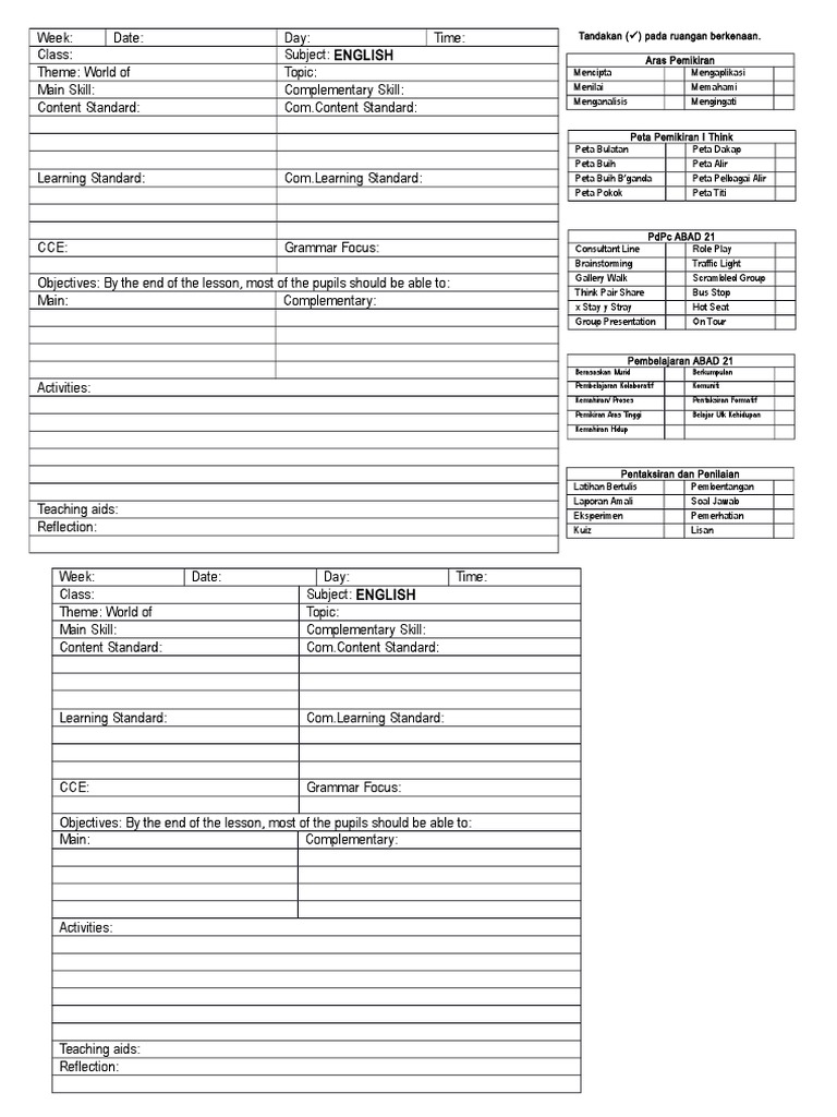 Cefr RPH Template 2018 | PDF