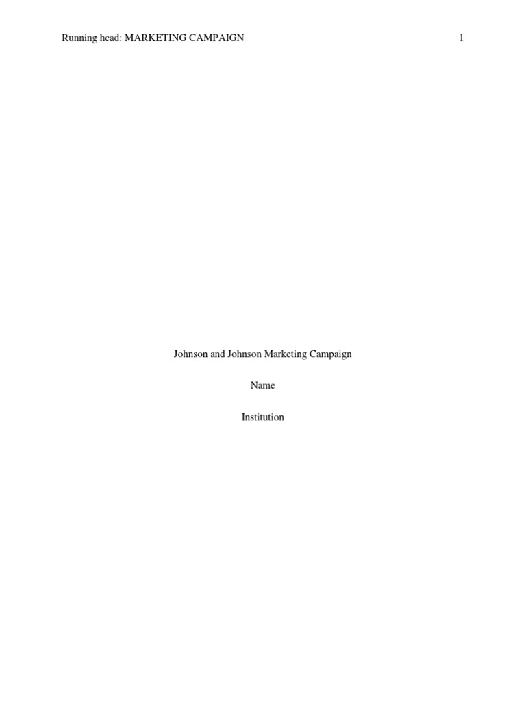 J&J Marketing Strategy Analysis | PDF | Marketing | Johnson & Johnson