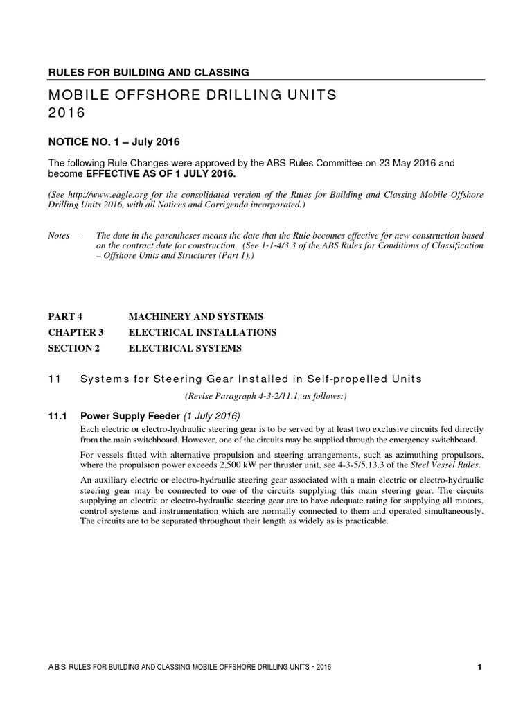 Mobile Offshore Drilling Units 2016: Rules For Building and Classing | PDF | Insulator ...