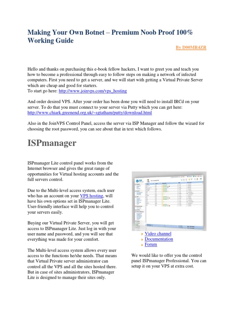 Building Your Very Own Botnet PDF | PDF | Internet Relay Chat | Internet Protocols