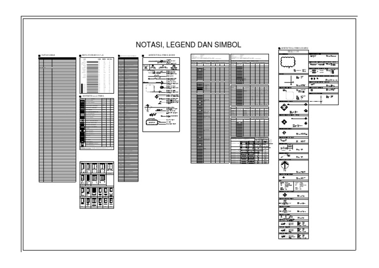 Notasi, Legend Dan Simbol: Architectural Symbol Example SKALA 1:100 ...