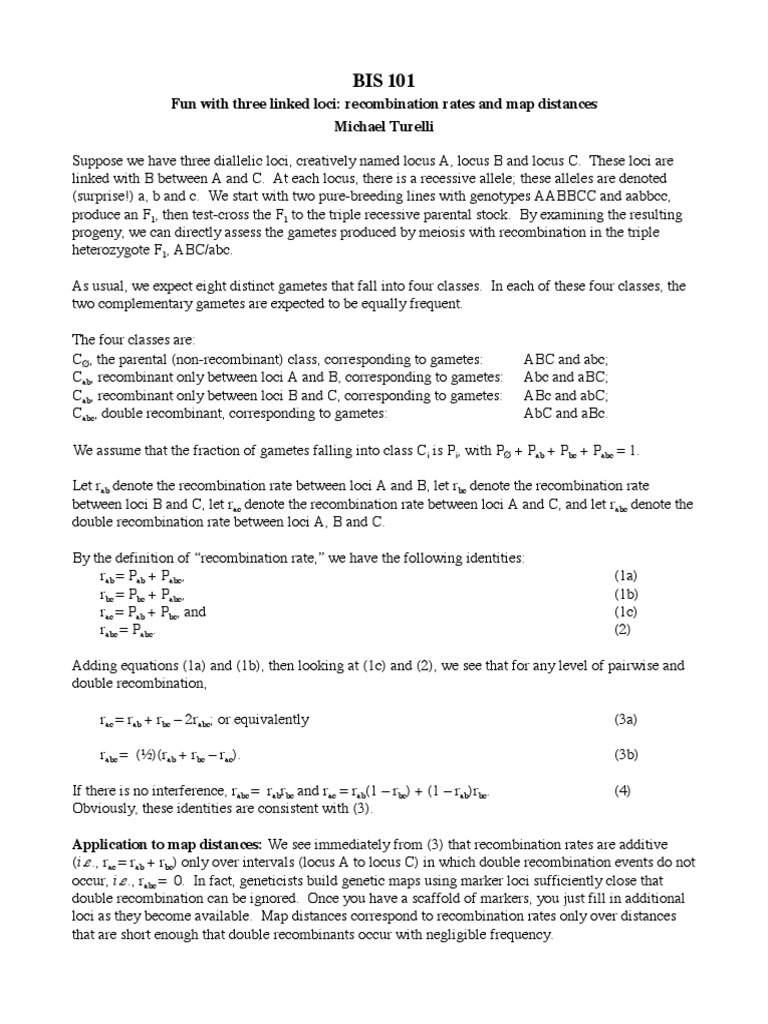 Three Point Cross | PDF | Genetic Recombination | Zygosity