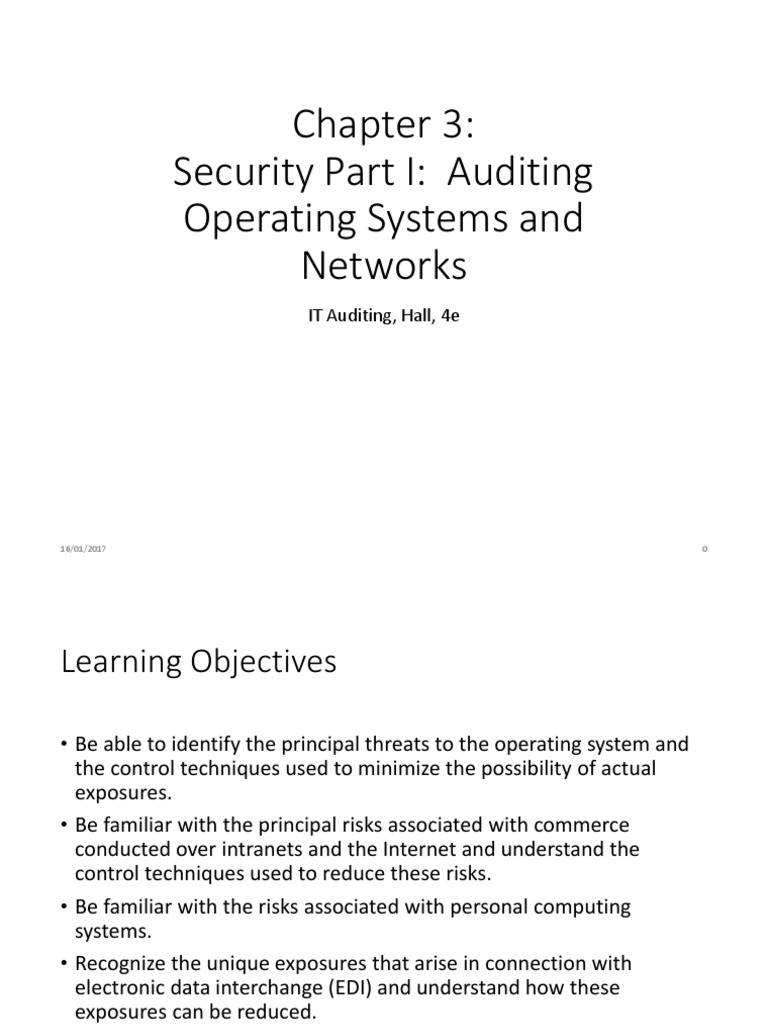 Chap03 Security Part I Auditing Database Systems And Networks Pdf Electronic Data 