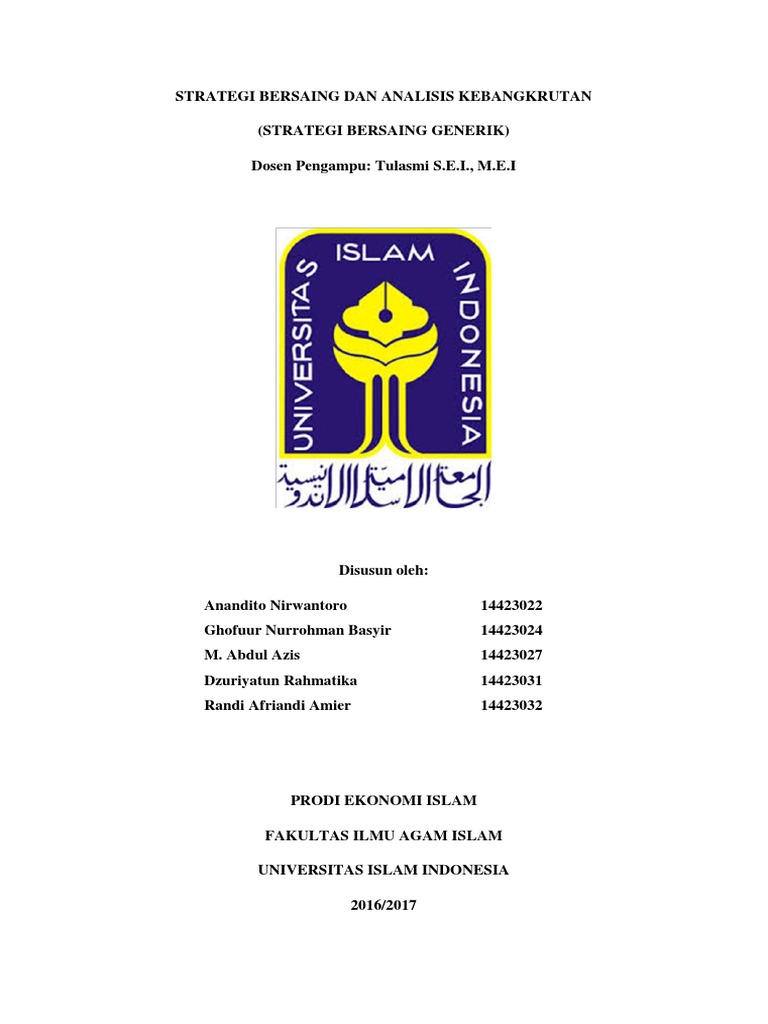 Strategi Bersaing Generik | PDF | Bisnis