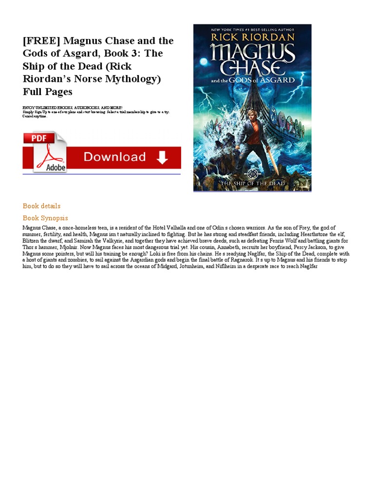 Magnus Chase: The Ship of the Dead PDF | PDF | Rick Riordan | Germanic ...