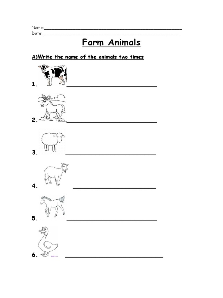Farm Animals and Adjectives 52177 | PDF | Teaching Methods & Materials