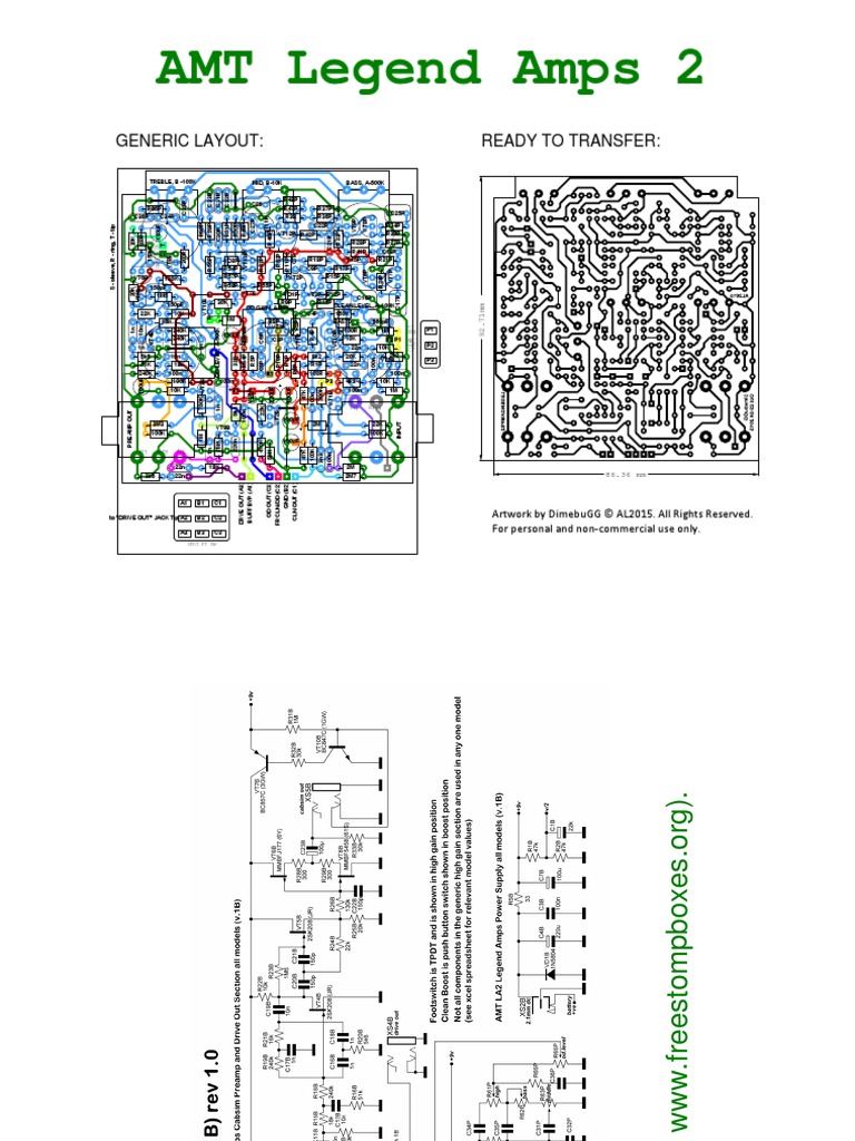 AMT Legend Amps 2: Generic Layout: Ready To Transfer | PDF | Audio ...