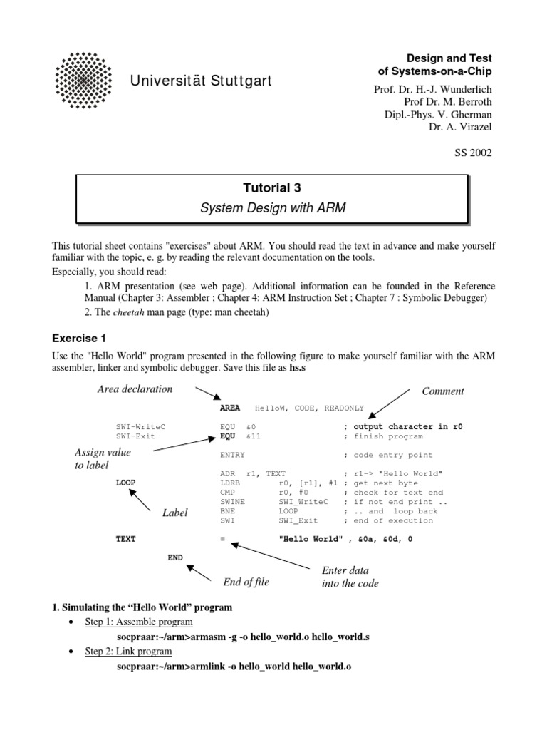 ARM Tutorial | PDF | Cpu Cache | Electronics