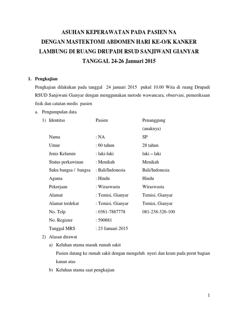 Askep CA. GASTER | PDF