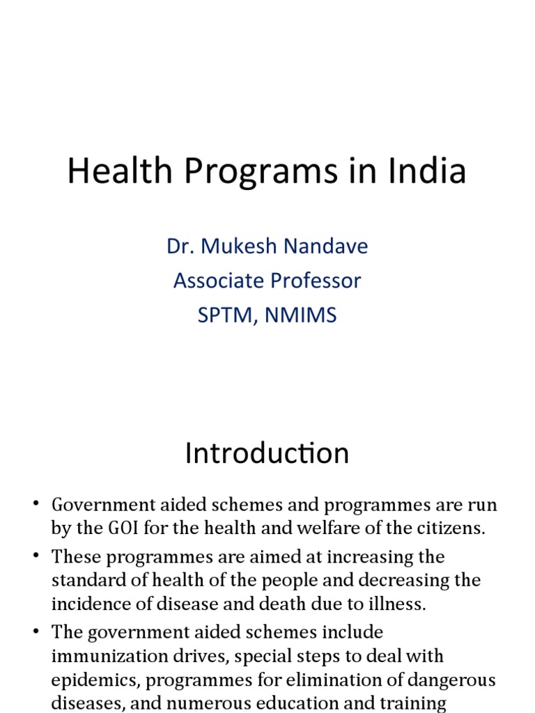 Health Programs in India - RNTCP | PDF | Hiv/Aids | Management Of Hiv/Aids