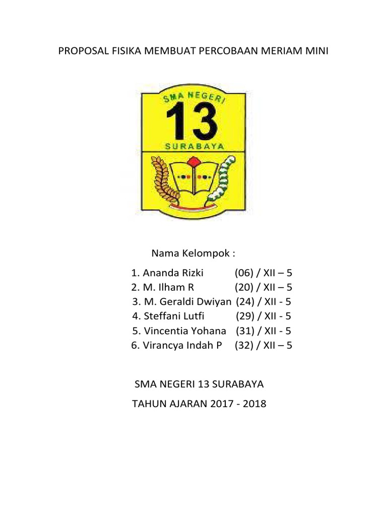 Proposal Percobaan Meriam Mini Fisika | PDF | Seni & Disiplin Bahasa