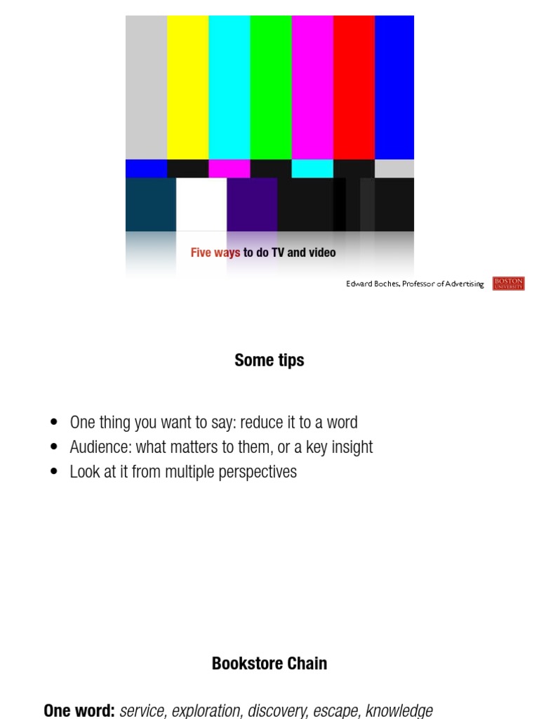 5 Ways To Do TV and Video | PDF | Audience | Filmmaking