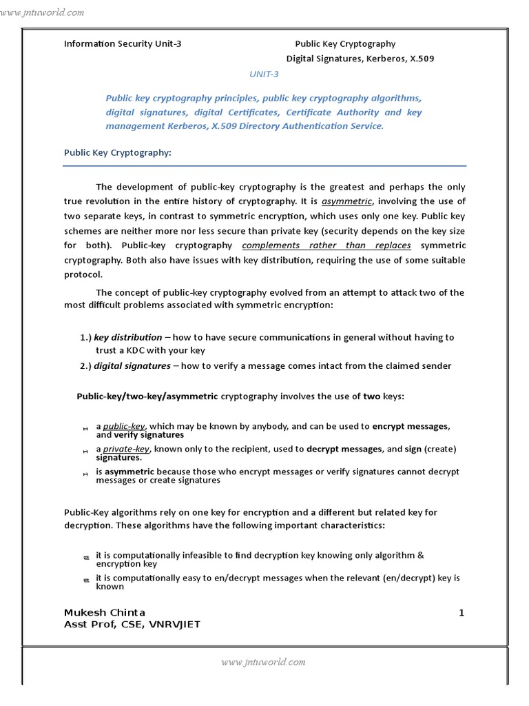 Ns Unit 3 | PDF | Public Key Cryptography | Cryptography