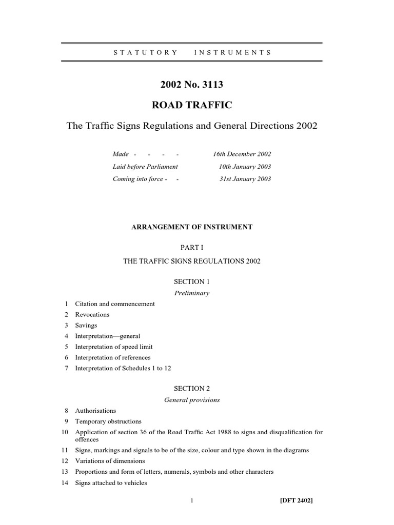 Uksi 20023113 en PDF | PDF | Speed Limit | Traffic