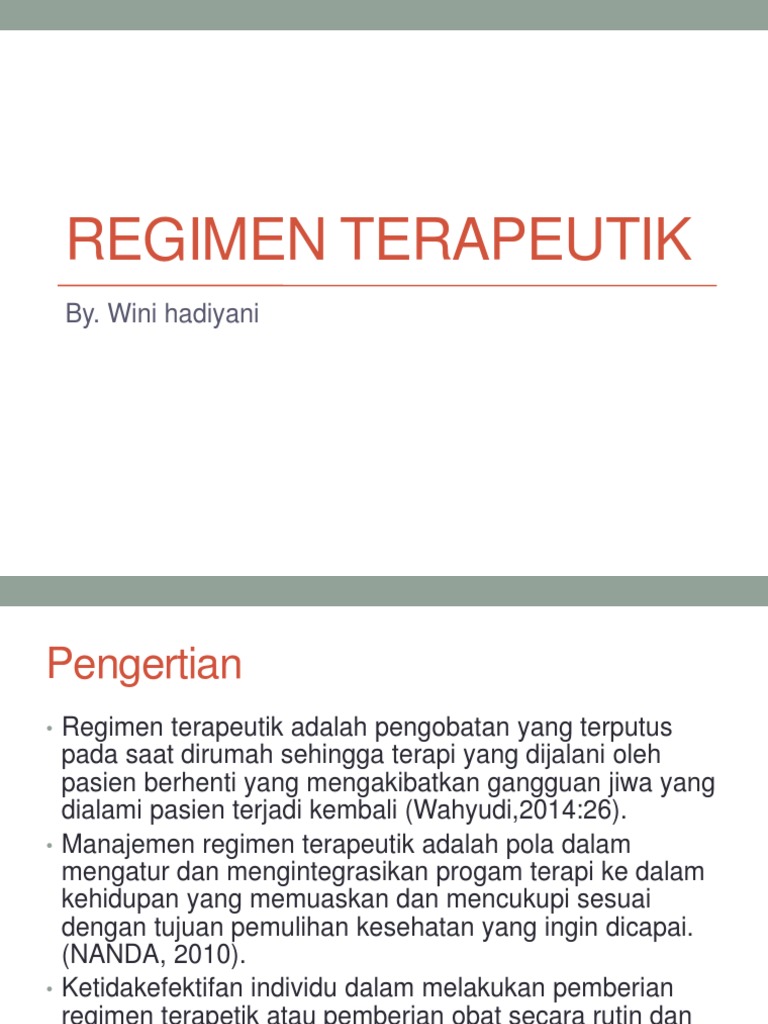 Regimen Terapeutik | PDF