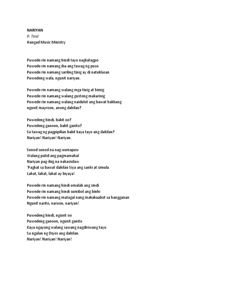 Nariyan Lyrics | PDF