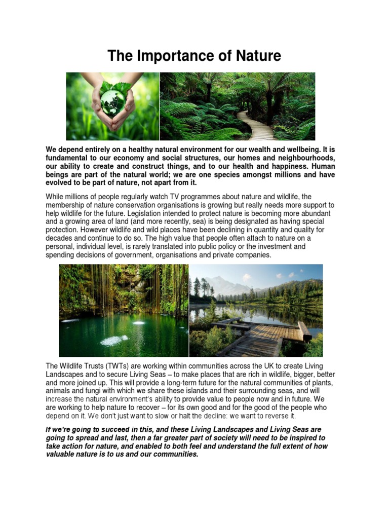 The Importance of Nature | Natural Environment | Greenhouse Gas