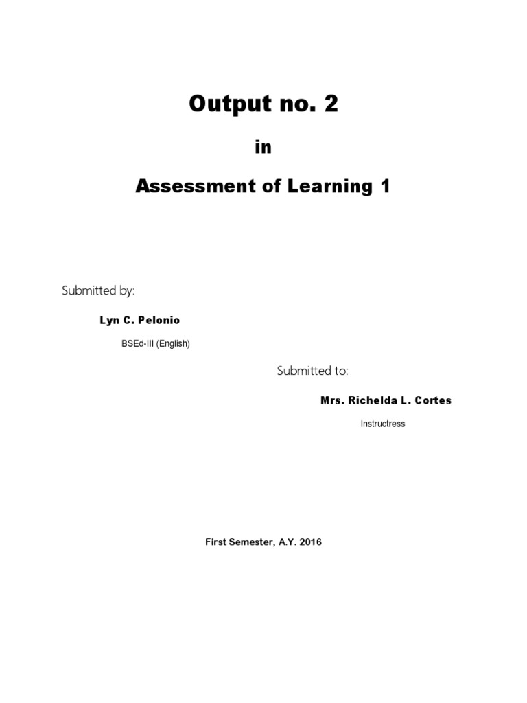 Assessment | PDF | Multiple Choice | Validity (Statistics)
