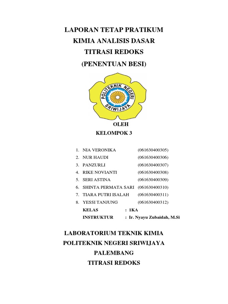 Laporan Tetap Titirasi Redoks (Penentuan Besi) | PDF