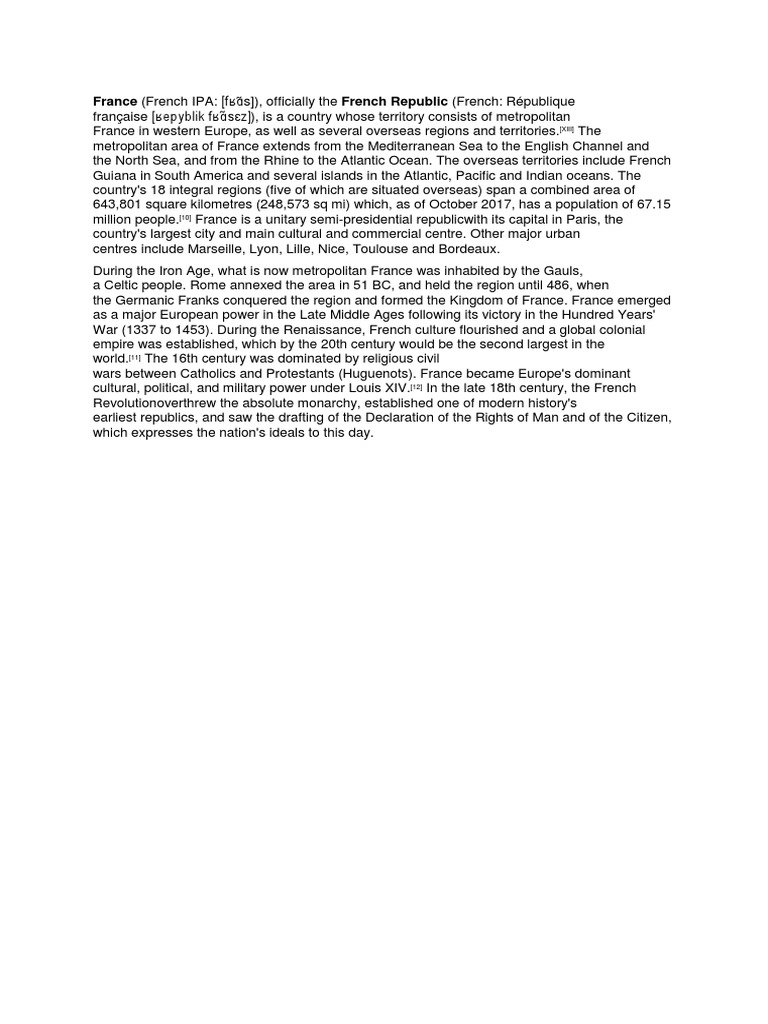 France (French IPA:: (XIII) | PDF | France | Europe Travel