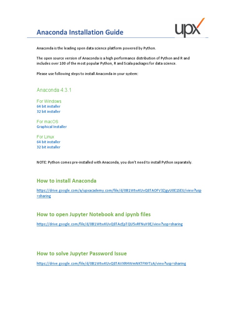 Anaconda Installation Guide | PDF