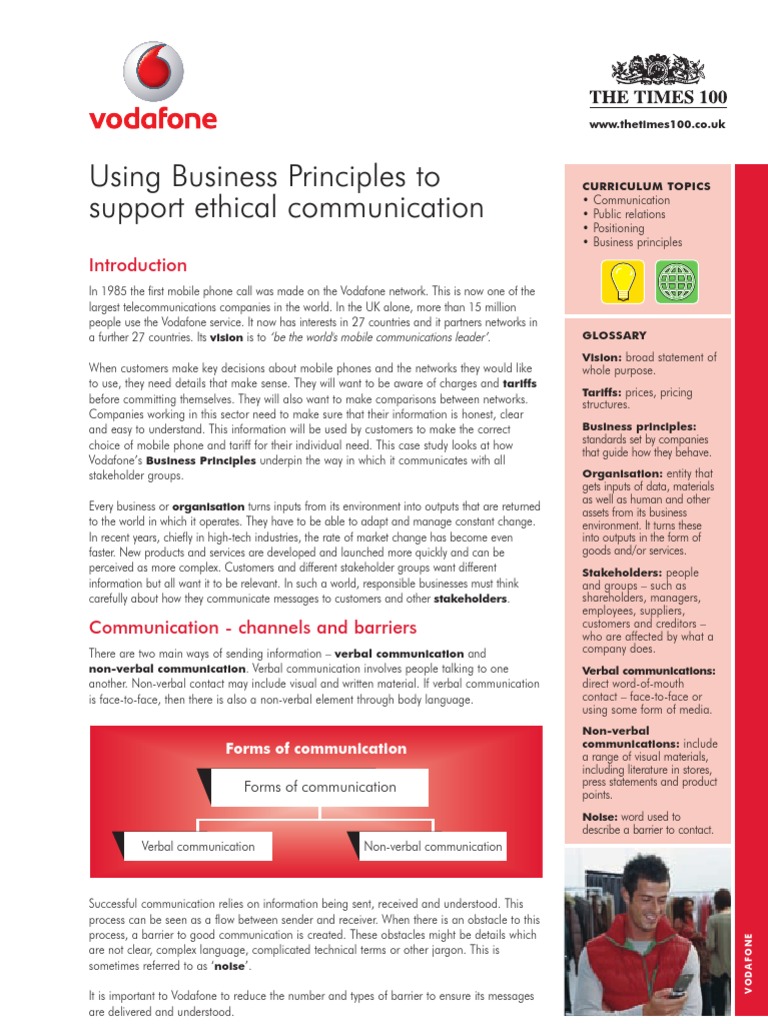 Vodafone 12 Full Case Study Pdf Stakeholder Corporate Nonverbal