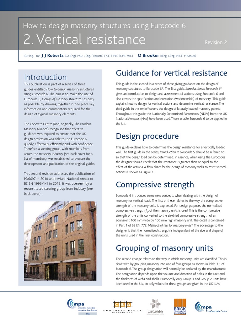 D Eurocode 6 Masonry Vertical Resistance | PDF | Masonry | Strength Of ...