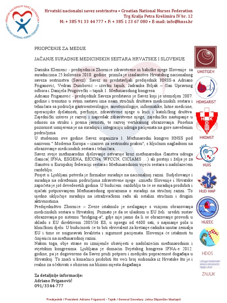 Hnss Zbornica Priopćenje | PDF