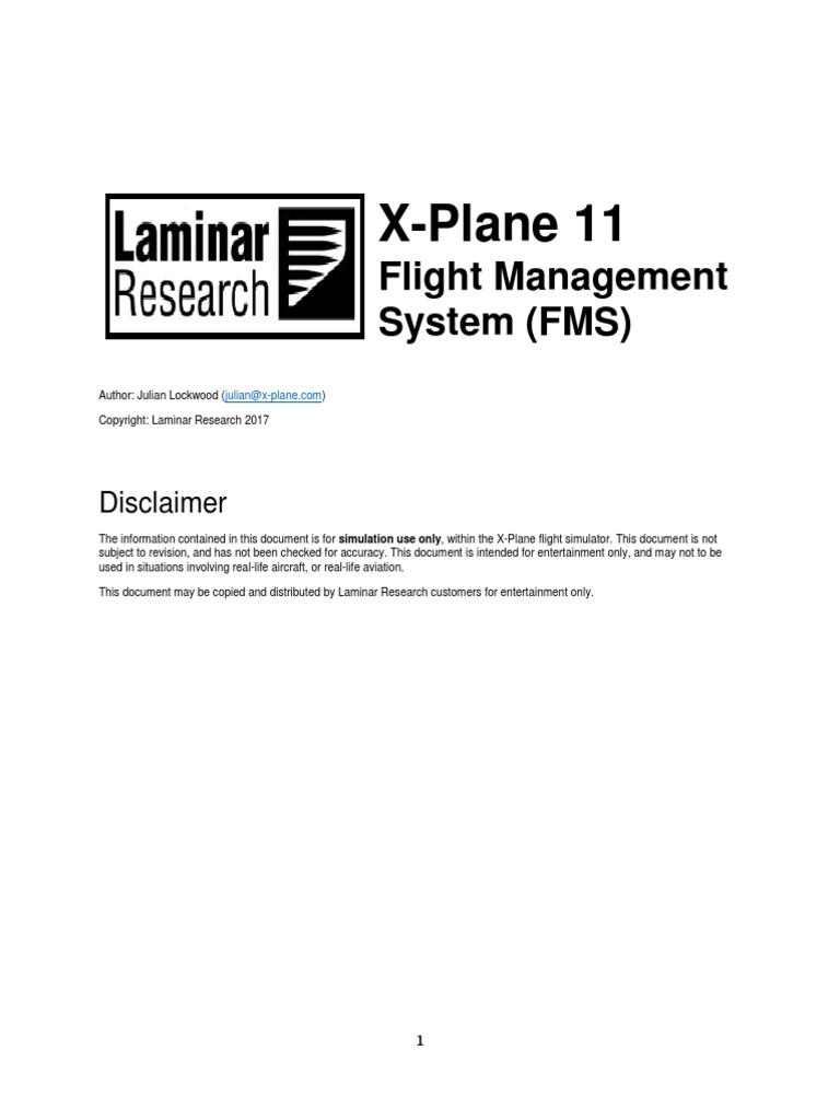 X-Plane FMS Manual | PDF | Cockpit | Transport