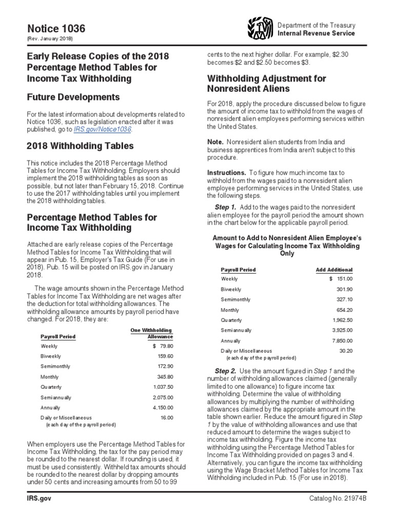 Tables For Income Tax Withholding | PDF | Withholding Tax | Payroll