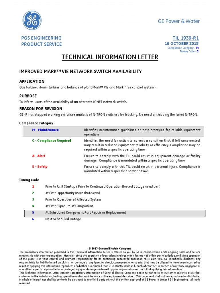 Improved Mark Vi New Work | PDF | General Electric | Reliability ...