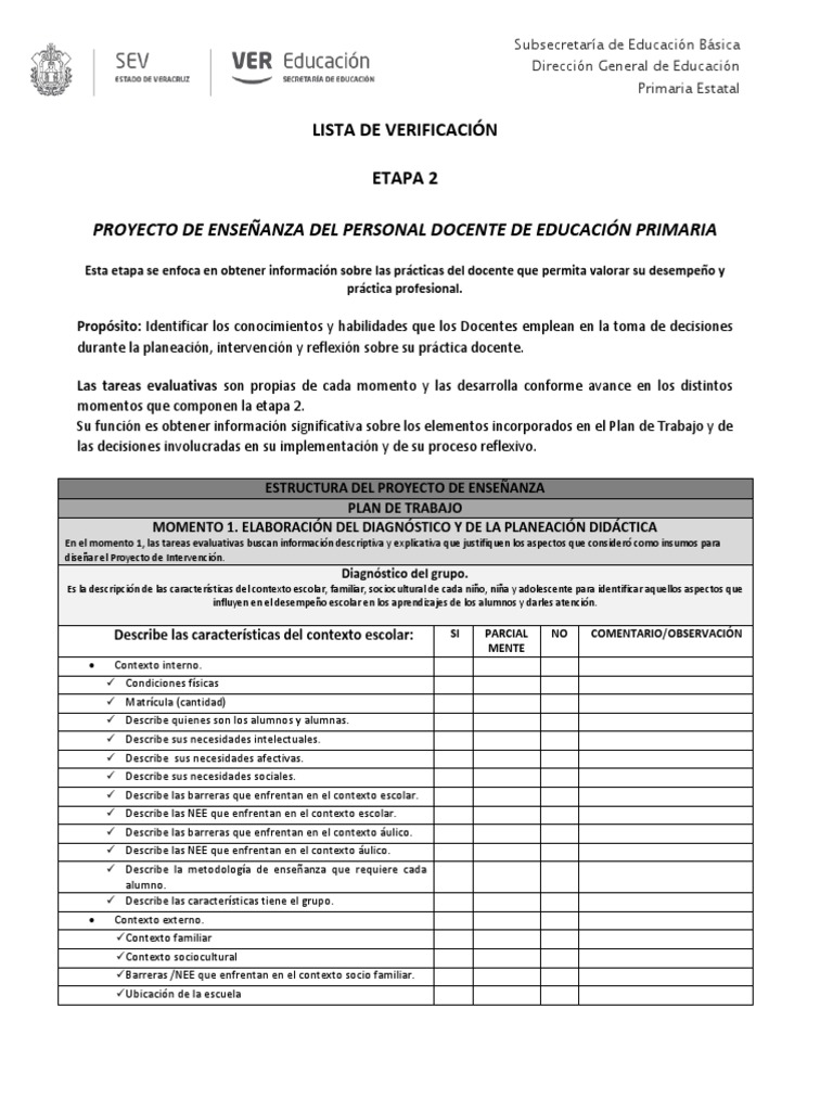 Lista de Verificación Docente-1[1] | Educación primaria | Evaluación