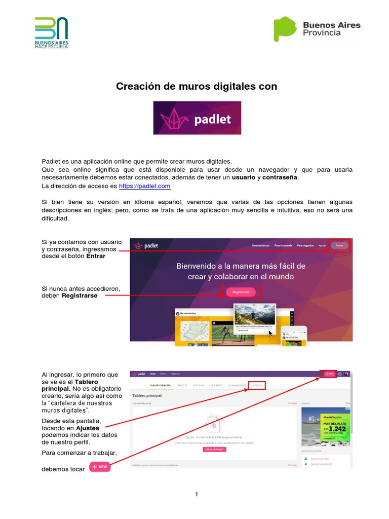 Guía Padlet | PDF | Código QR | Contraseña