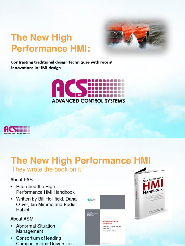 High Performance HMI | PDF | User Interface | Situation Awareness