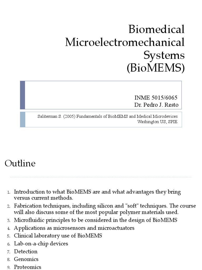 1) BioMEMS | PDF | Microelectromechanical Systems | Proteomics