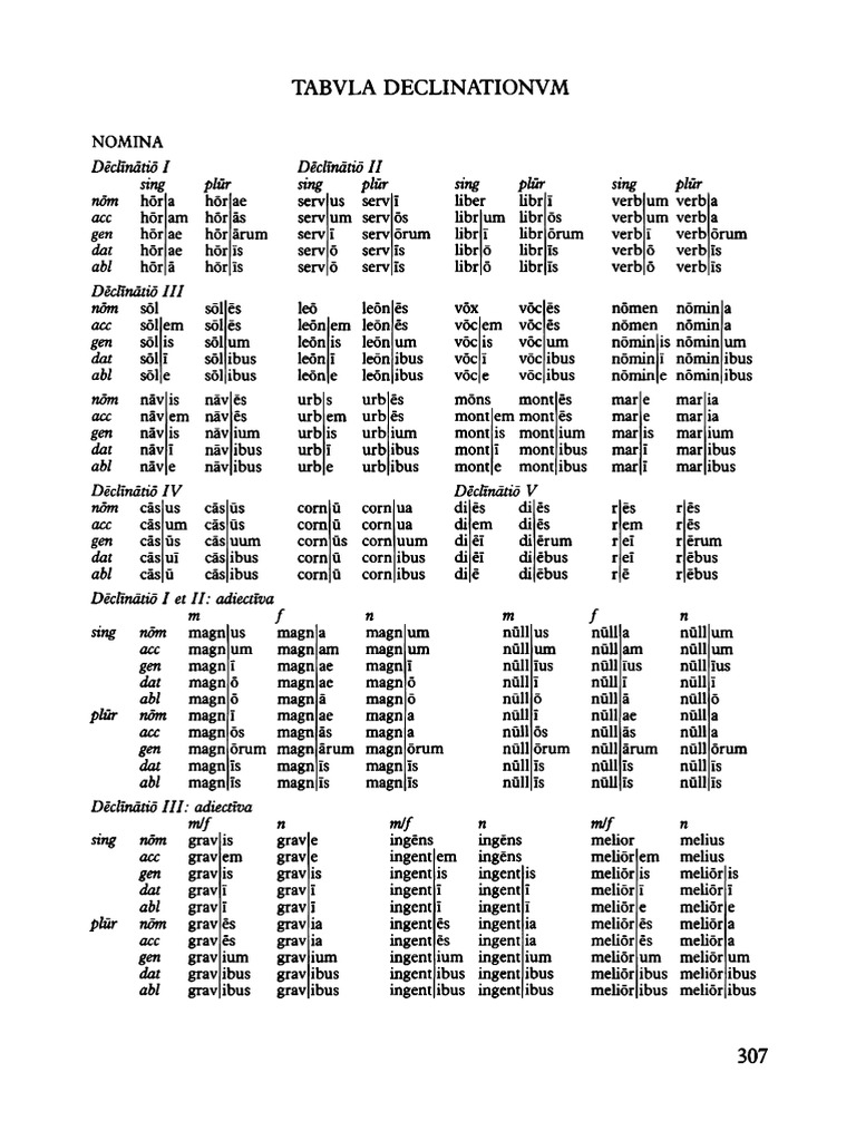 Grammatica Tabulae | PDF