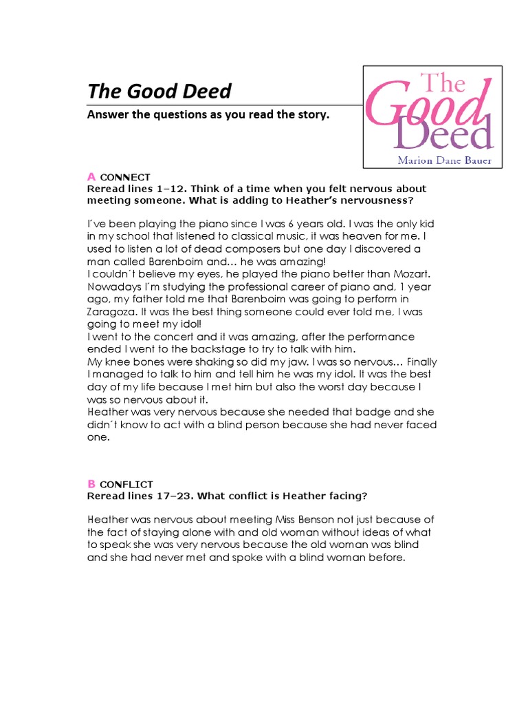 The Good Deed-reading Activities - Carlos Gil